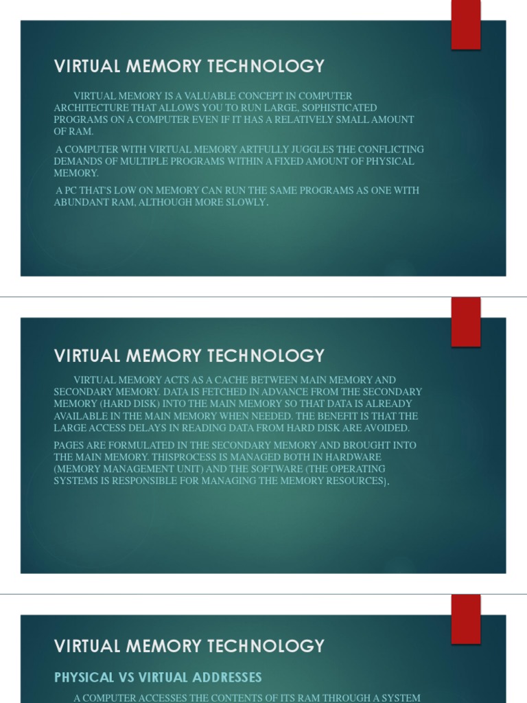 Virtual Memory Technology Aca | PDF | Random Access Memory | Operating System