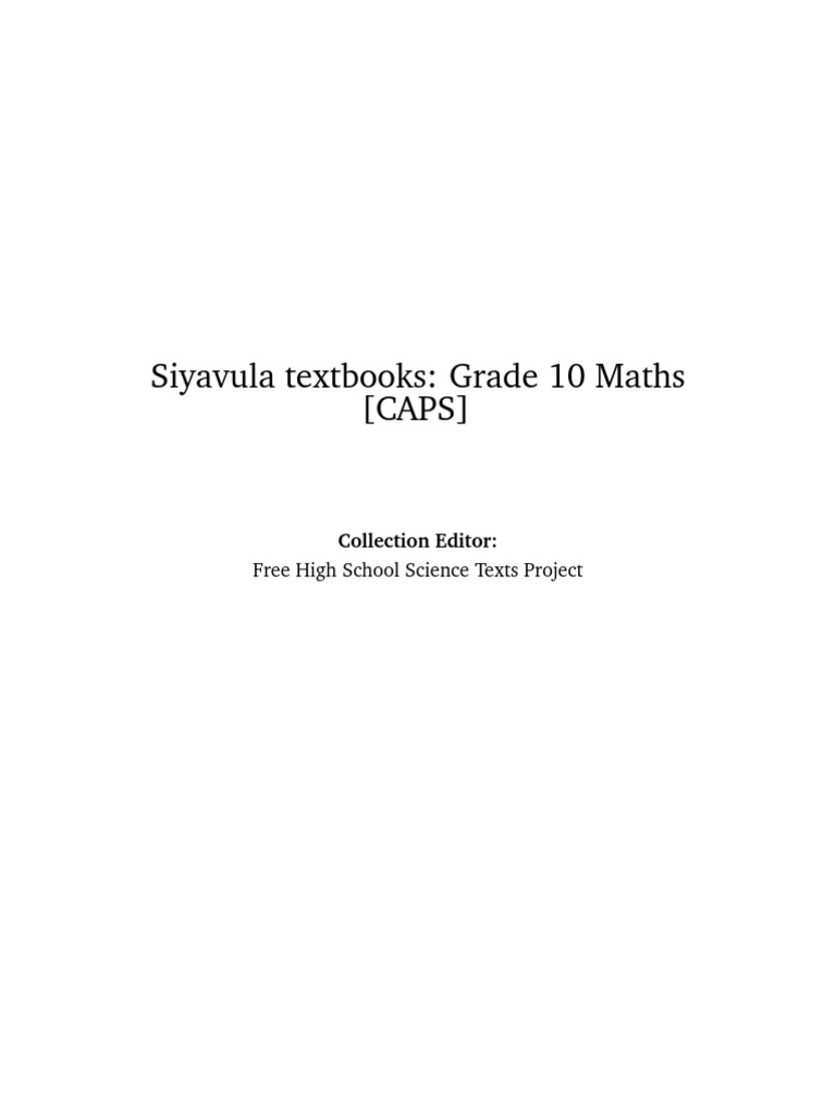 Siyavula Textbooks Grade 10 Maths Caps 4.1 | PDF | Fraction ...