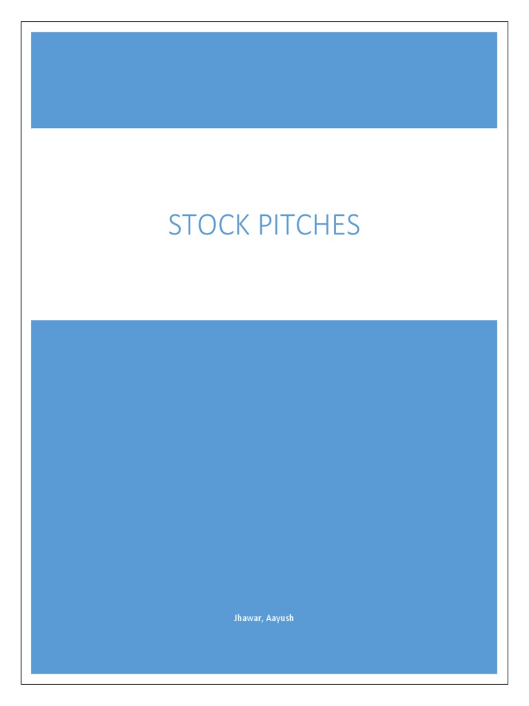 Stock Pitch Guide | PDF | Investing | Financial Markets