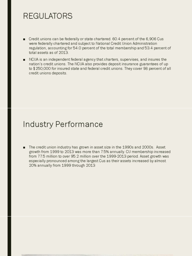 Regulators | PDF | National Credit Union Administration | Loans