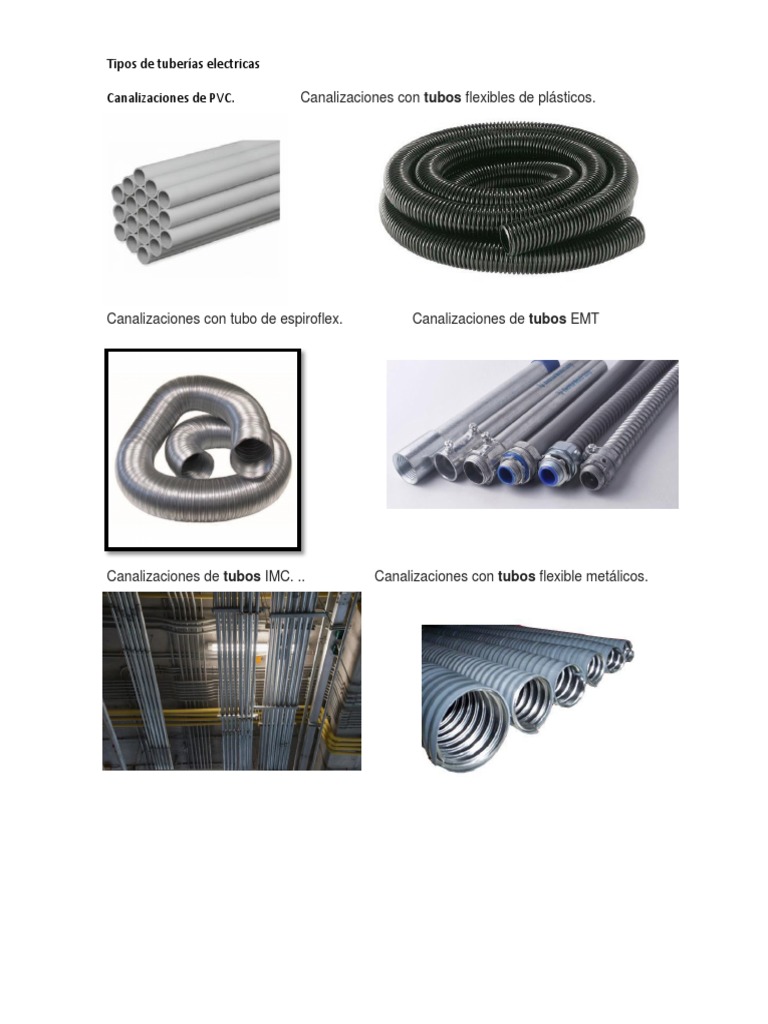 Tipos de Tuberías Electricas | PDF
