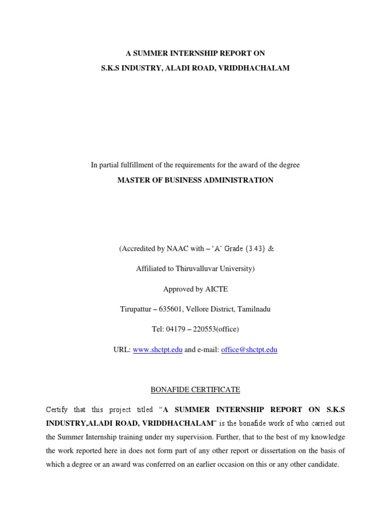 Clinton Internship Report | PDF | Vocational Education | Learning