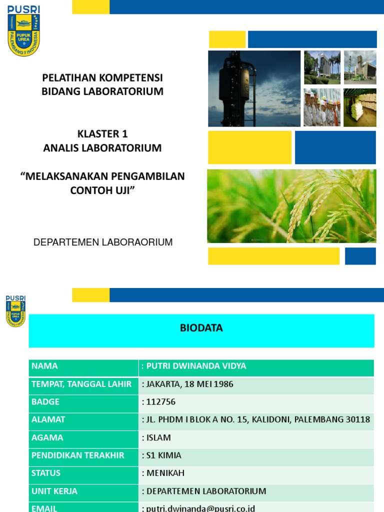 b4. Slide Kompetensi Pengambilan Contoh Uji | PDF