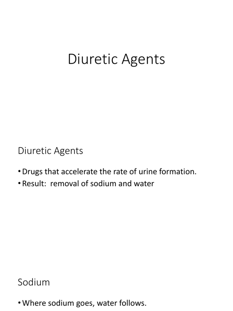 Diuretics | PDF | Pharmacology | Drugs
