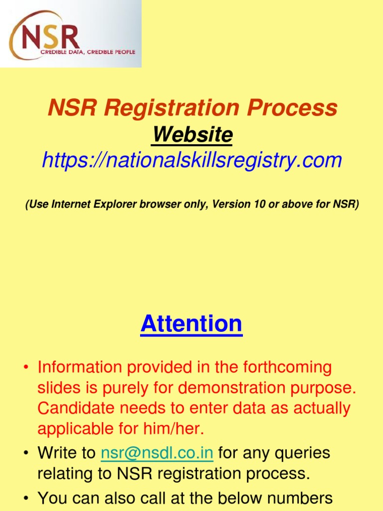 NSR Registration Demo - MSC | PDF | Point Of Sale | Password