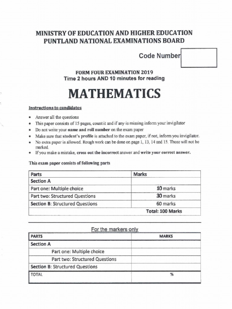 Math 2019 | PDF