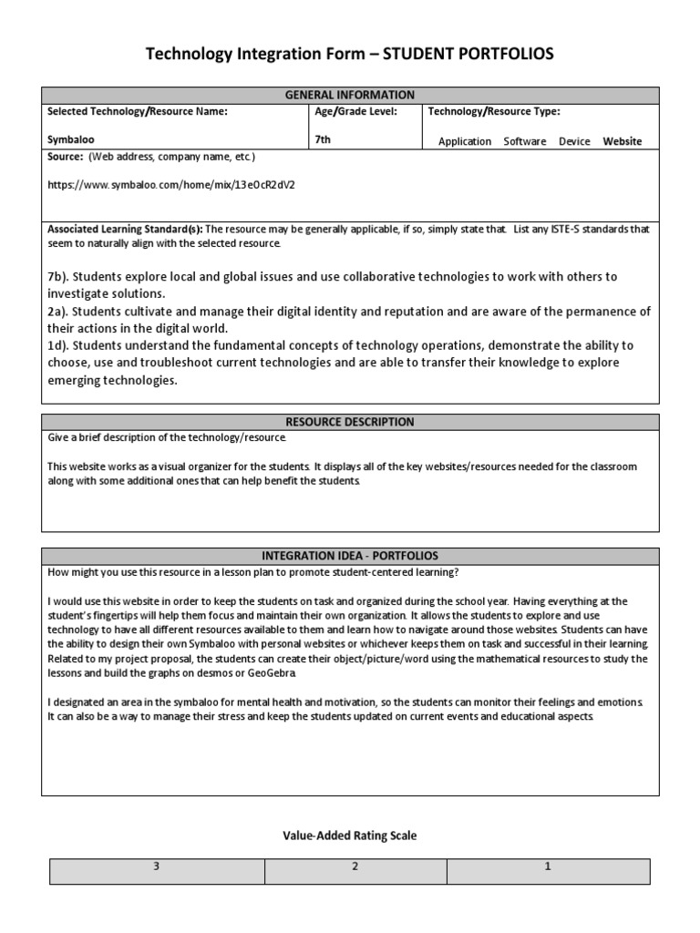 Technology Integration-Portfolio | PDF | Psychological Concepts | Behavior Modification