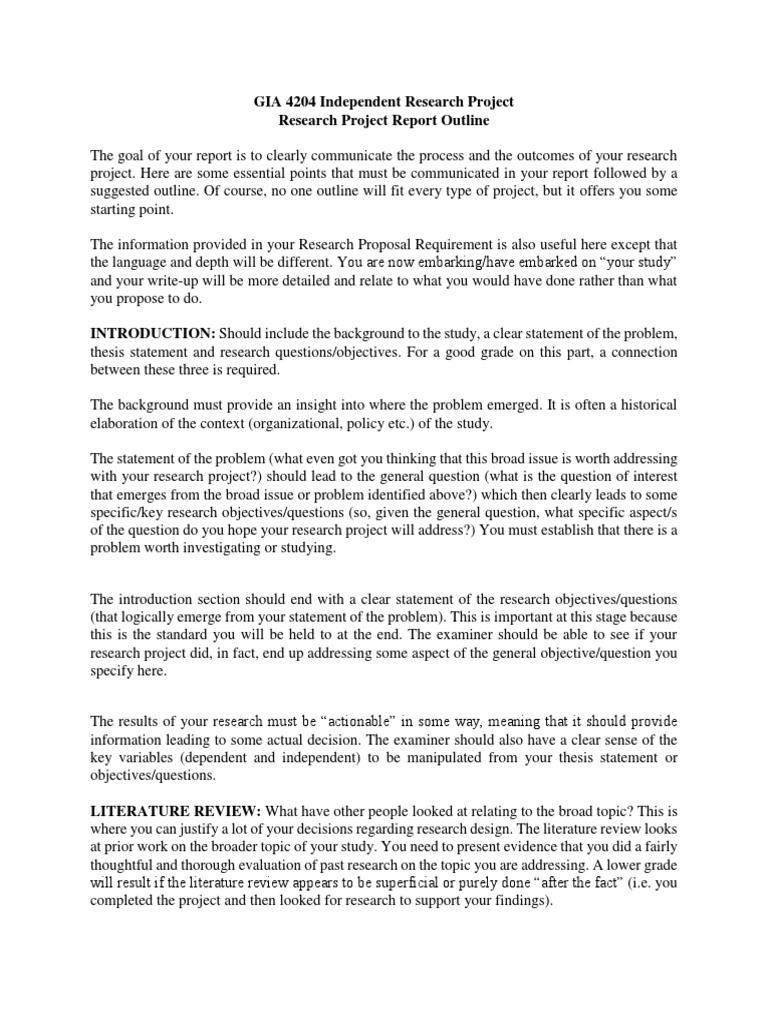 Providing Structure and Guidance: An Outline for Communicating the ...