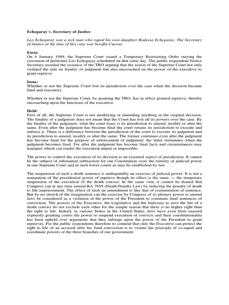 Leo Echegaray Was A Sick Man Who Raped His Own Daughter Rodessa ...