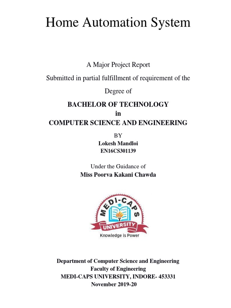 BTech Project Report Format Updated | PDF | Academic Degree | Modular ...