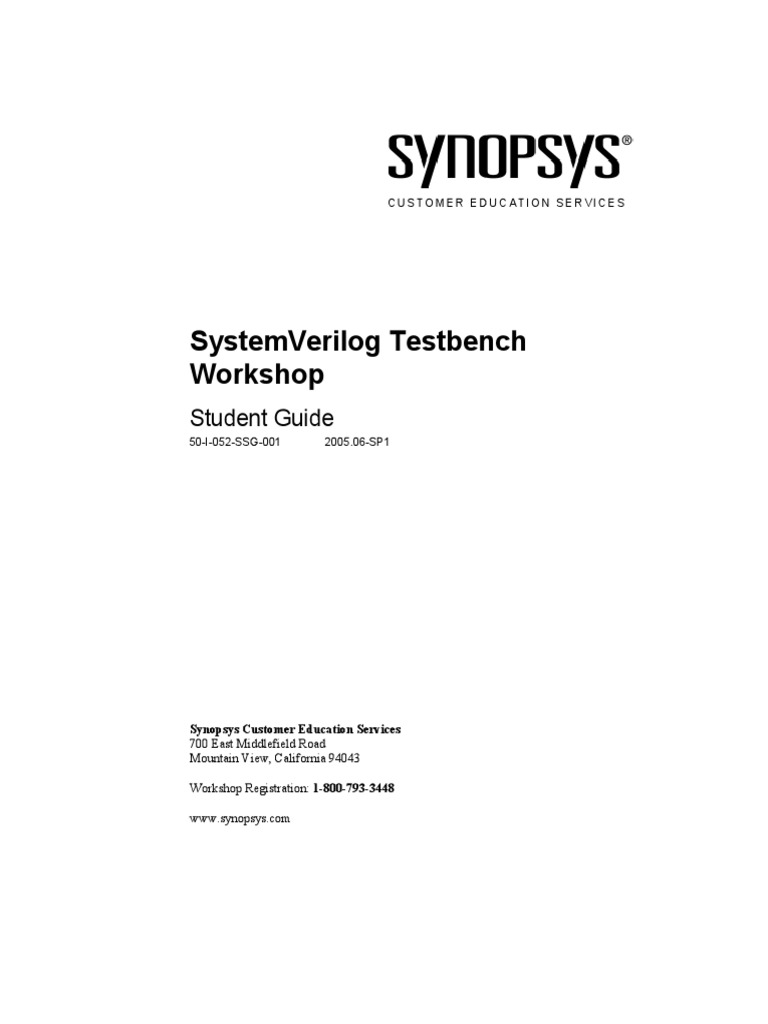 Synopsys Test Bench | PDF | Object Oriented Programming | License