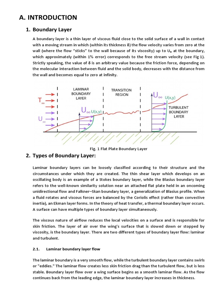 A. Introduction: 1. Boundary Layer | PDF | Boundary Layer | Gases