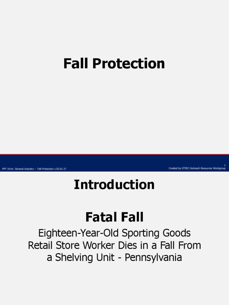 6 Fall Protection | PDF | Occupational Safety And Health Administration ...
