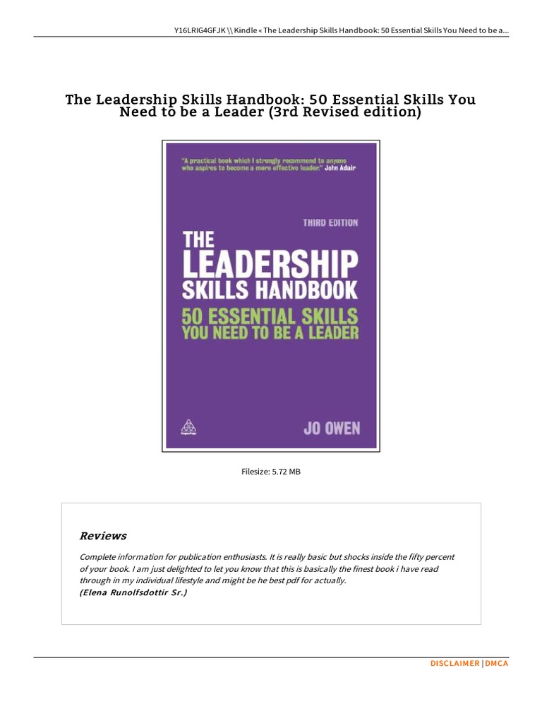 The Leadership Skills Handbook 50 Essential Skil | PDF | Written Communication | Cognition