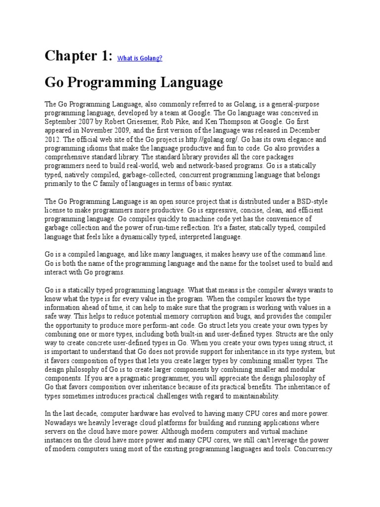 Go Language 101 | PDF | Parameter (Computer Programming) | Subroutine