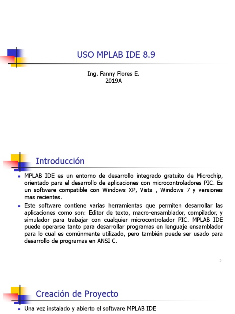 2.1 Uso Del Mplab Ide | PDF | Entorno de desarrollo integrado | Compilador