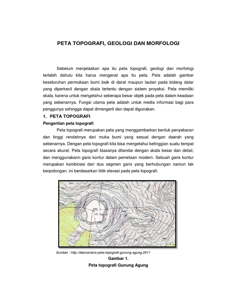 Peta Topografi, Geologi Dan Morfologi | PDF