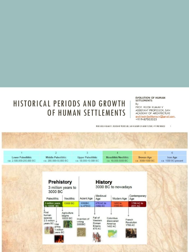 Historical Periods and Growth of Human Settlements | PDF