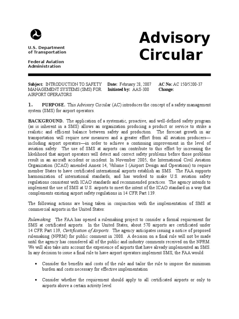 Advisory Circular | PDF | Risk Management | Hazards
