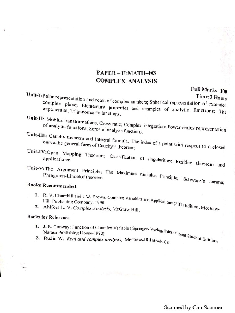 Complex Analysis | PDF