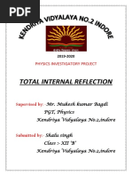 Physics Project On Total Internal Reflection | PDF | Refraction ...