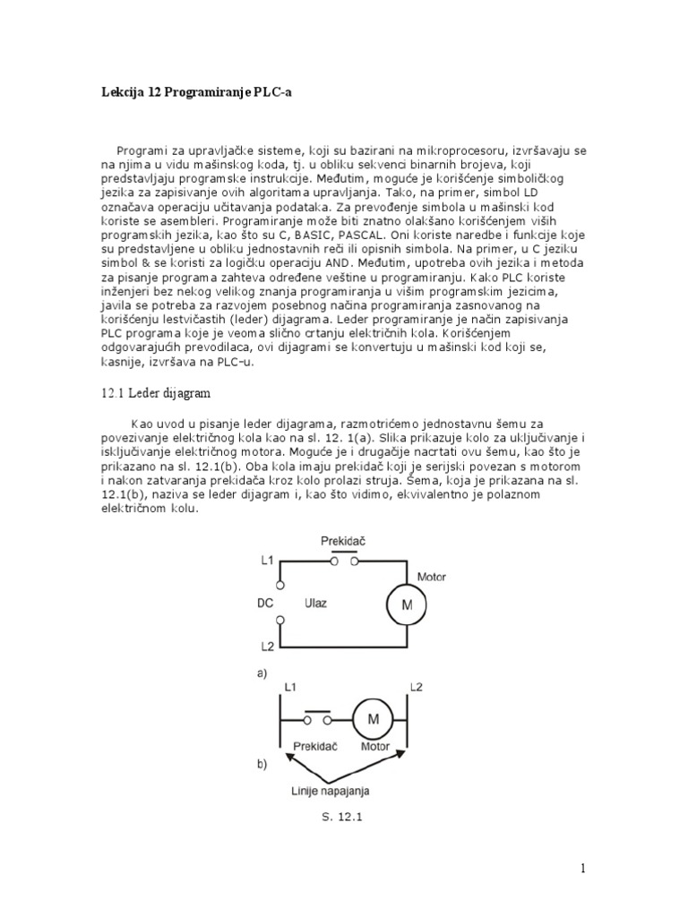 Lekcija 12 Programiranje PLC | PDF