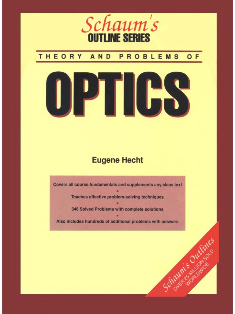 Hecht Theory and Problems of Optics Schaum 1975 PDF | PDF