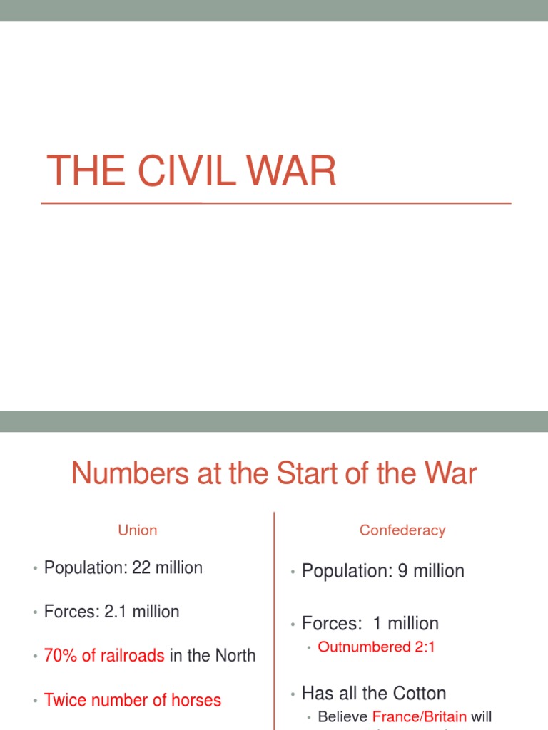 Civil War | PDF | Union (American Civil War) | American Civil War