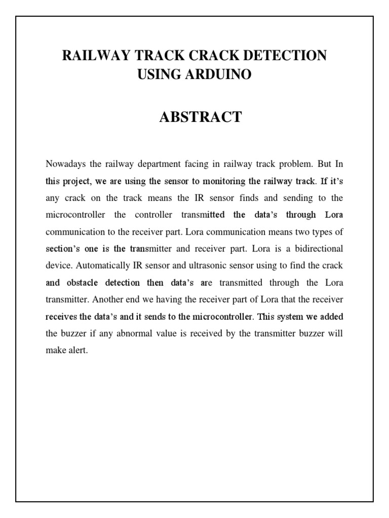 Railway Track Crack Detection Pdf Digital Signal C Programming Language