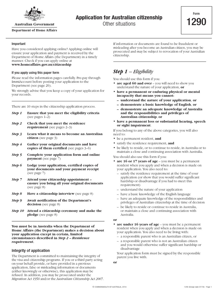 1290 | PDF | Identity Document | Citizenship