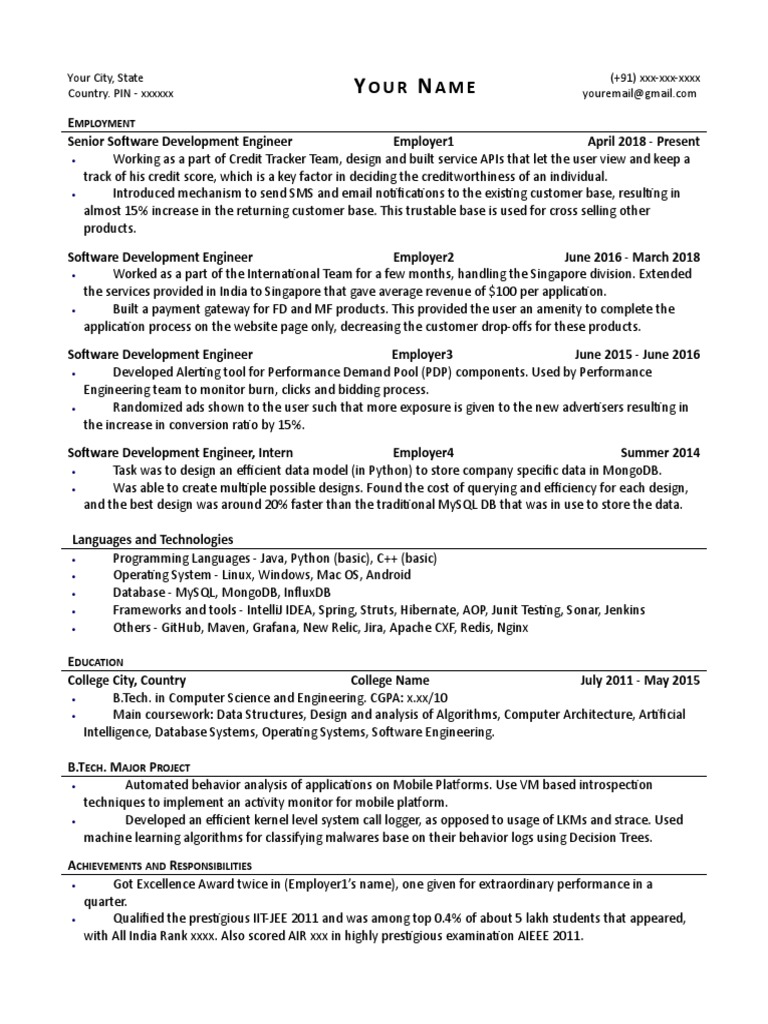 Google Resume | PDF | Operating System | Software Development