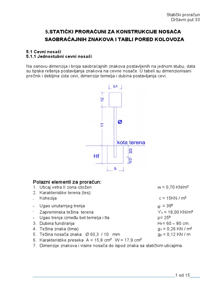 Staticki Proracun - Kutijasti Poluportali | PDF