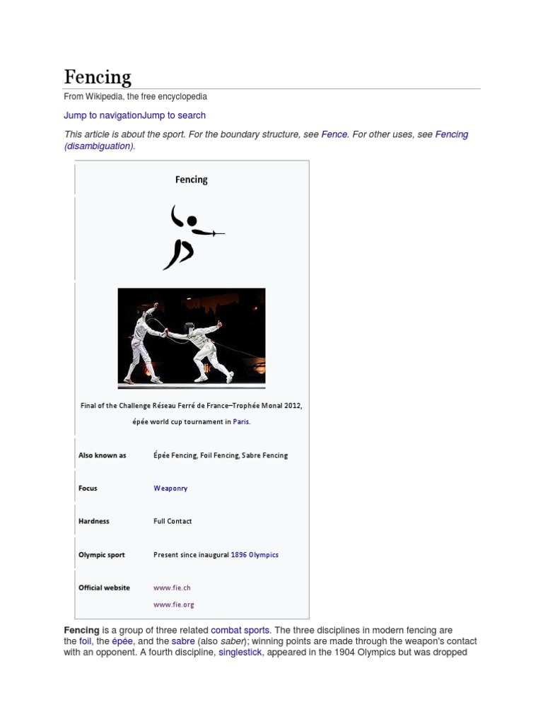 Fencing | PDF | Fencing | Swordsmanship