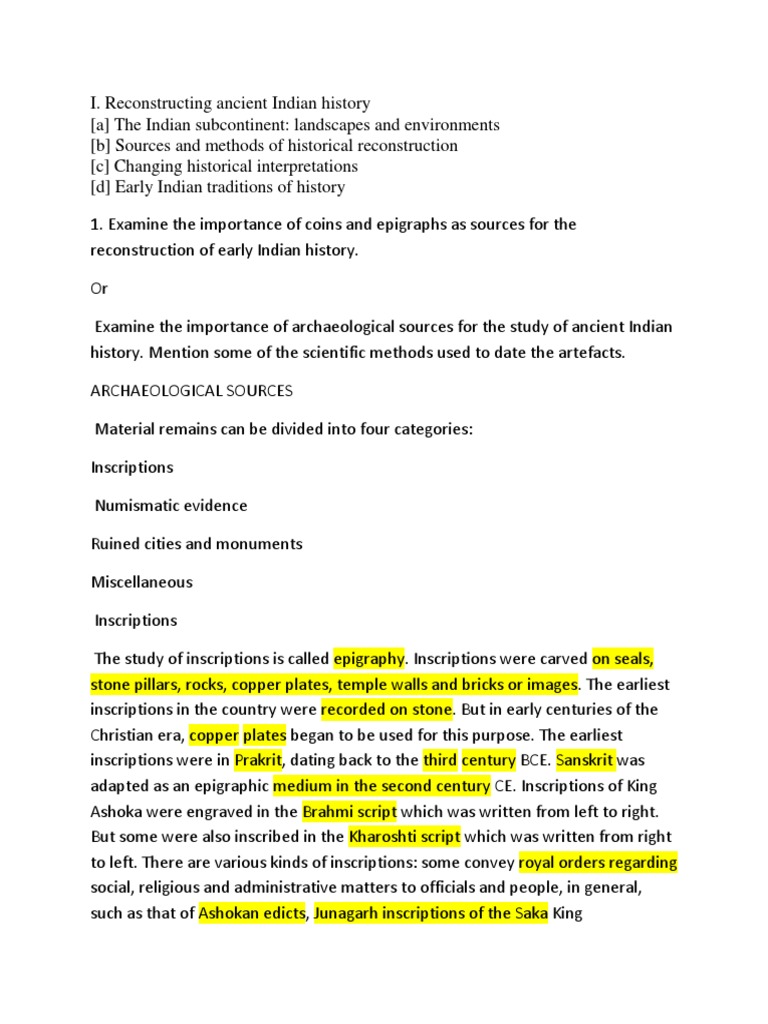 I Reconstructing Ancient Indian History | PDF | Vedas | Hindu Texts