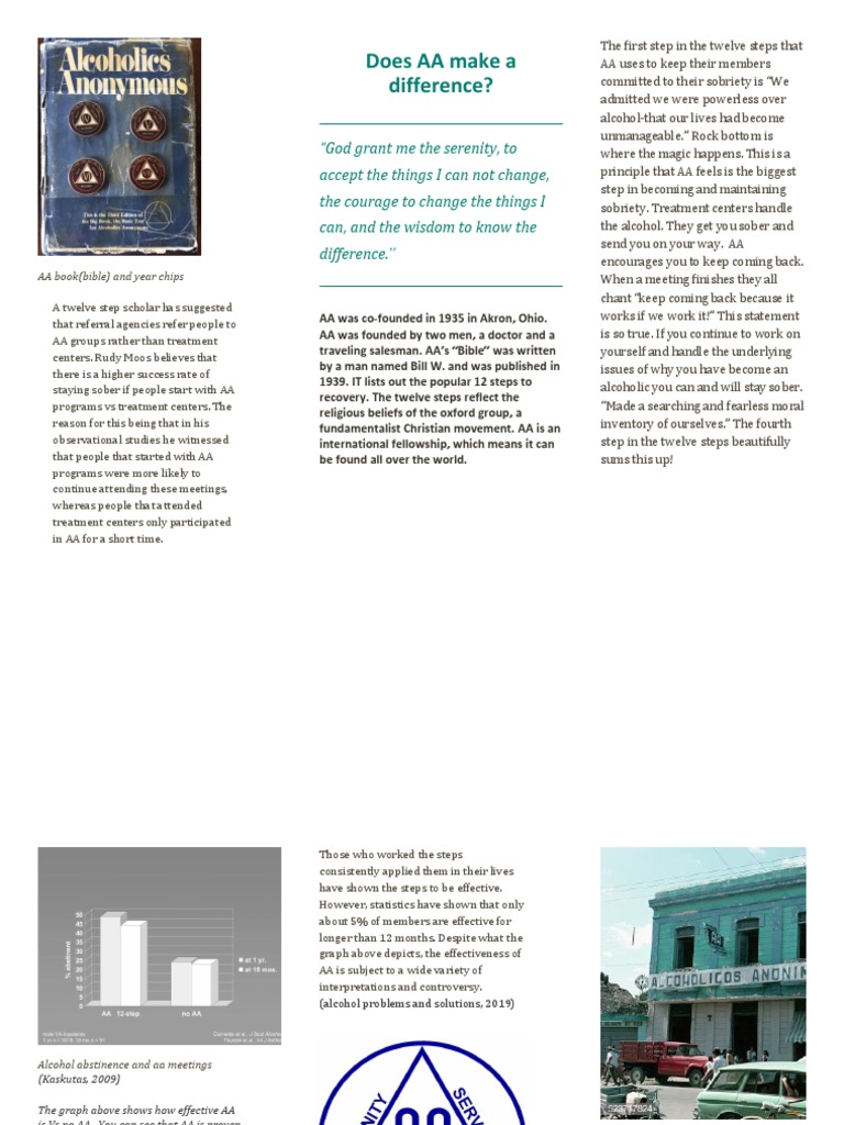 AA's Effectiveness in Sobriety Support | PDF | Alcoholics Anonymous ...