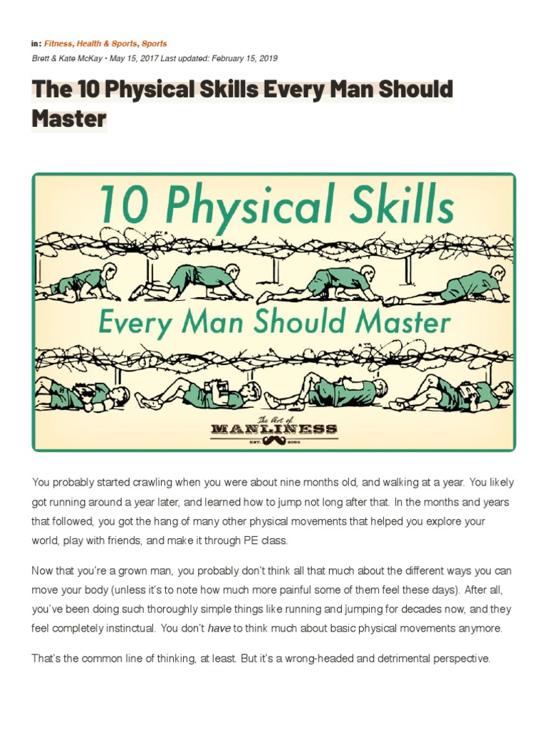 The 10 Physical Skills Every Man Should Master - The Art of Manliness ...