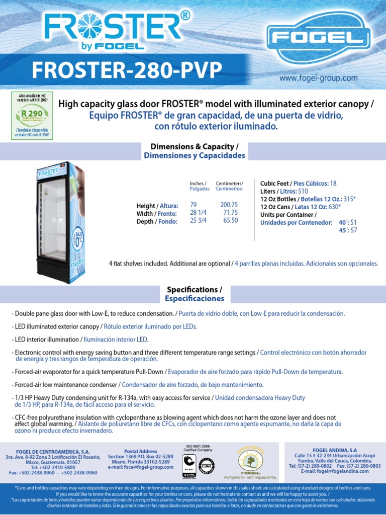 Froster 280 PVP | PDF | Física Aplicada e Interdisciplinaria | Química