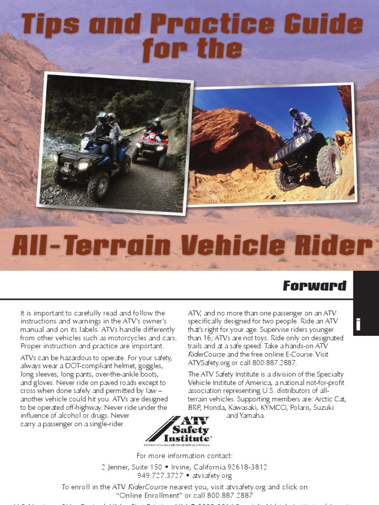ATV Riding Tips | PDF | Trailer (Vehicle) | Transmission (Mechanics)