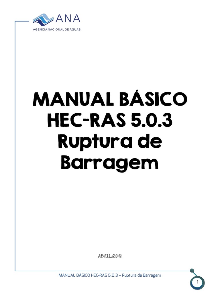 Manual Básico HEC-RAS 5.0 | PDF | Janela (informática) | Vertedouro
