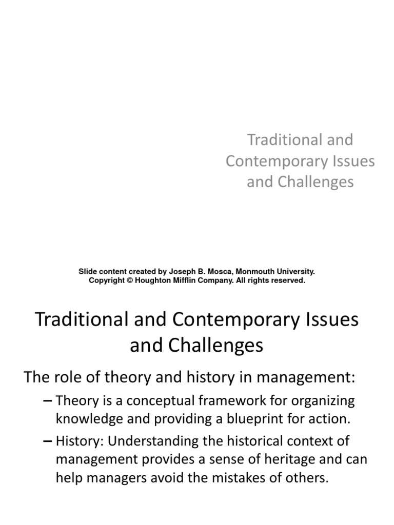 Traditional and Contemporary Issues and Challenges: Slide Content ...