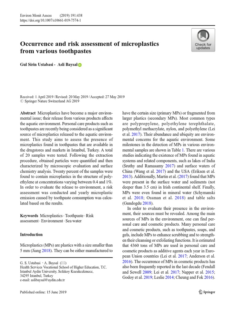 Occurrence and Risk Assessment of Microplastics From Various ...