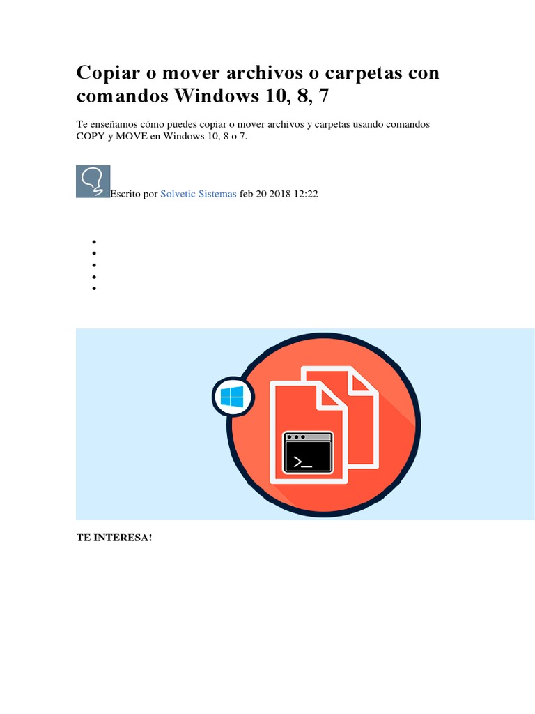 Guía completa para copiar y mover archivos y carpetas con comandos ...