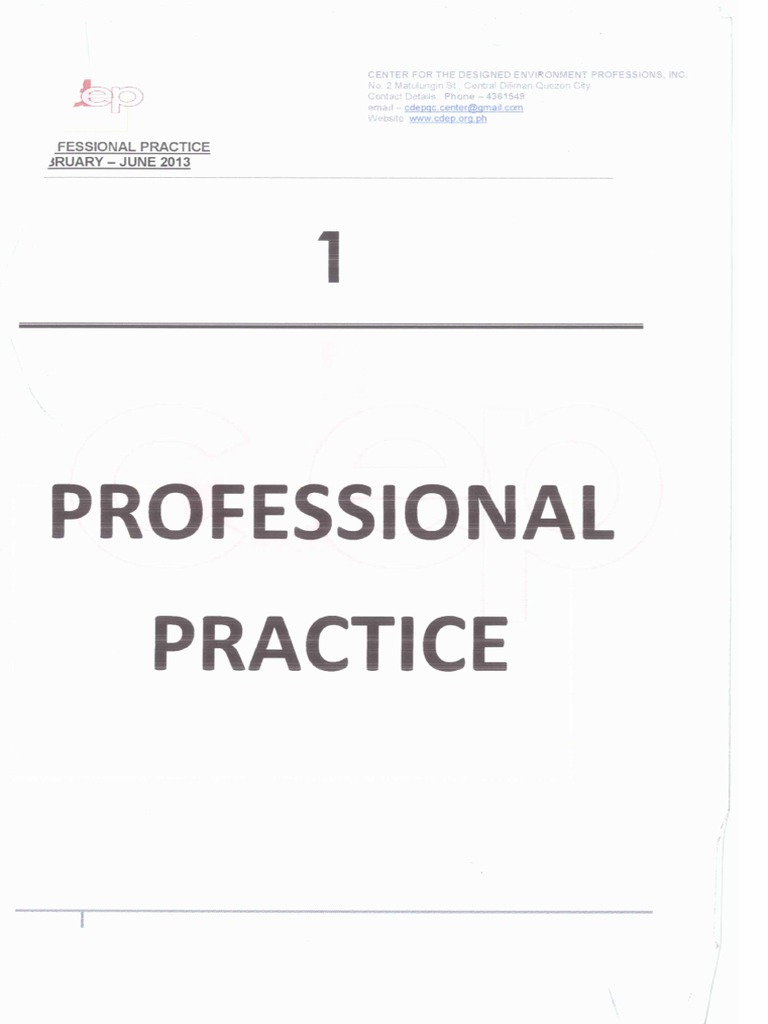 Cdep Professional Practice | PDF