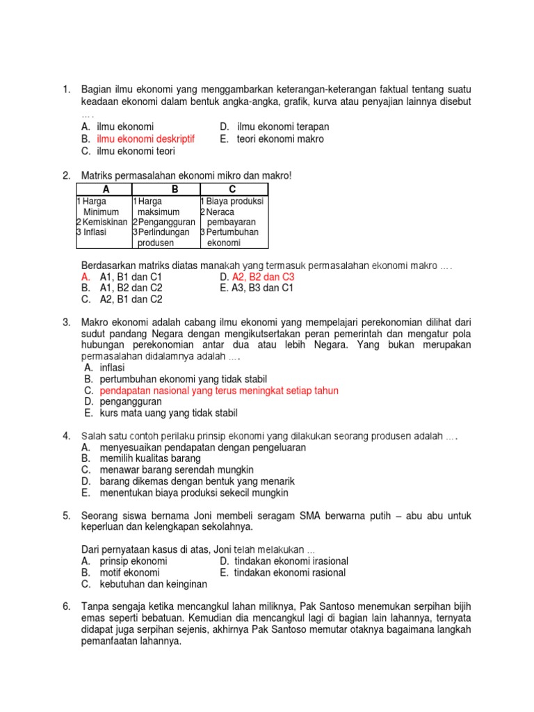 Soal Paket A Buk Yosi | PDF