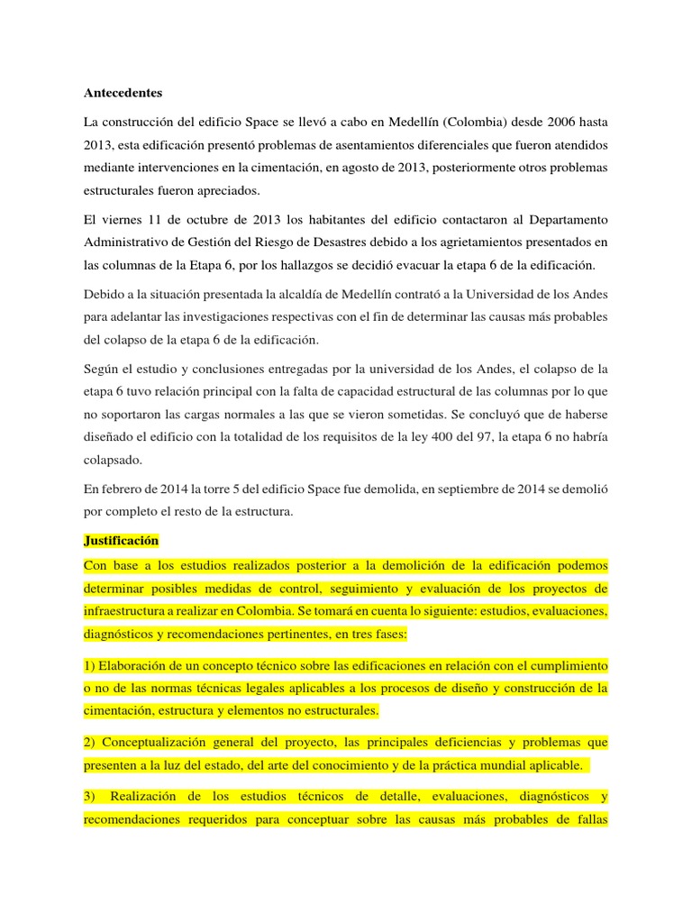 El Edificio Space | PDF | Fundación (Ingeniería) | Falla (geología)