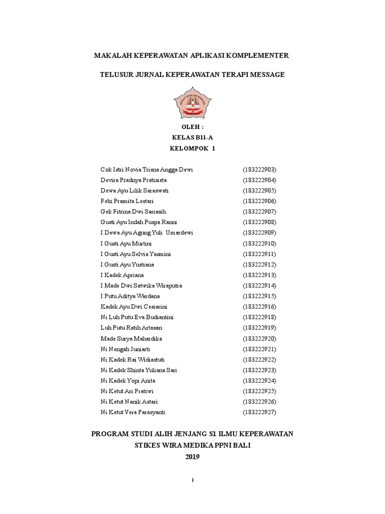 Terapi Massage dalam Keperawatan | PDF