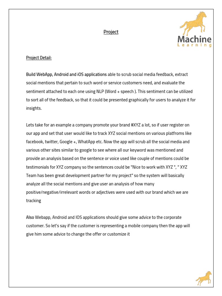 Project: Project Detail: Build Webapp, Android and Ios Applications | PDF