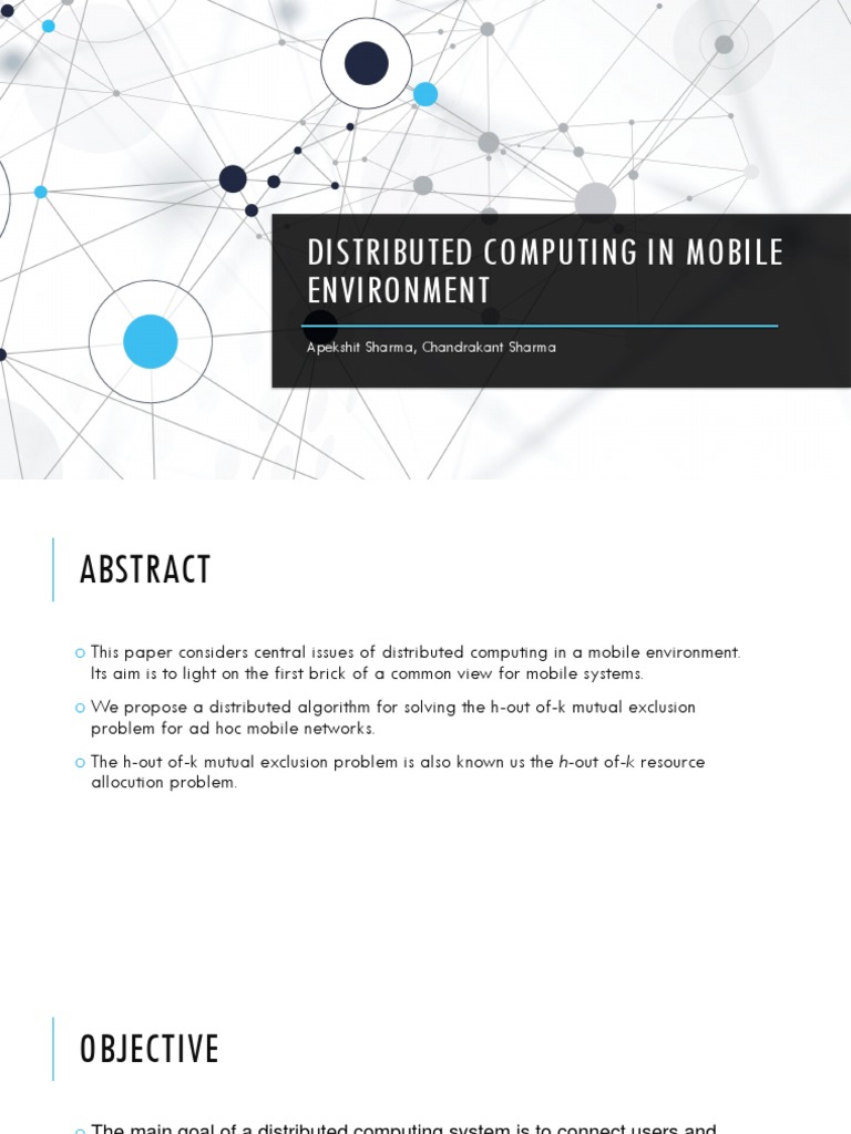 Distributed Computing in Mobile Environment | PDF | Distributed Computing | Concurrent Computing