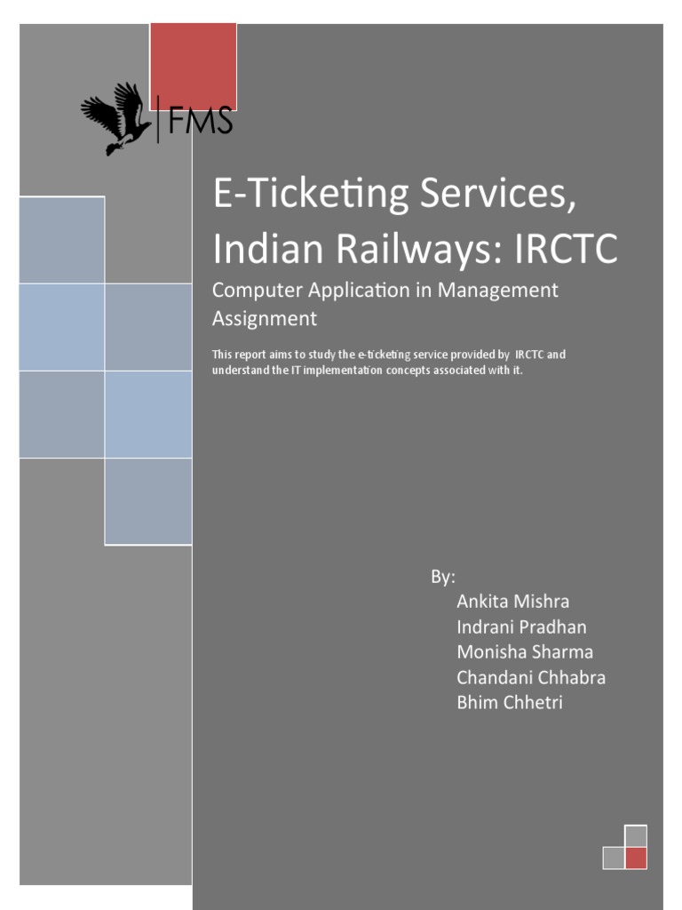 E-Ticketing Services, Indian Railways: IRCTC: Computer Application in ...