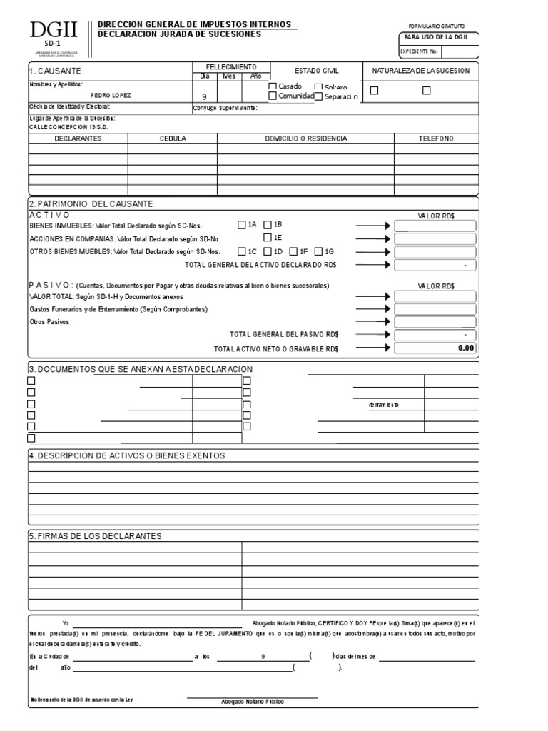 Direccion General De Impuestos Internos Declaracion Jurada, 51% OFF